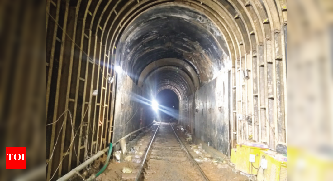 After 40 days, railway experts fortify Pernem tunnel in Goa | Goa News ...