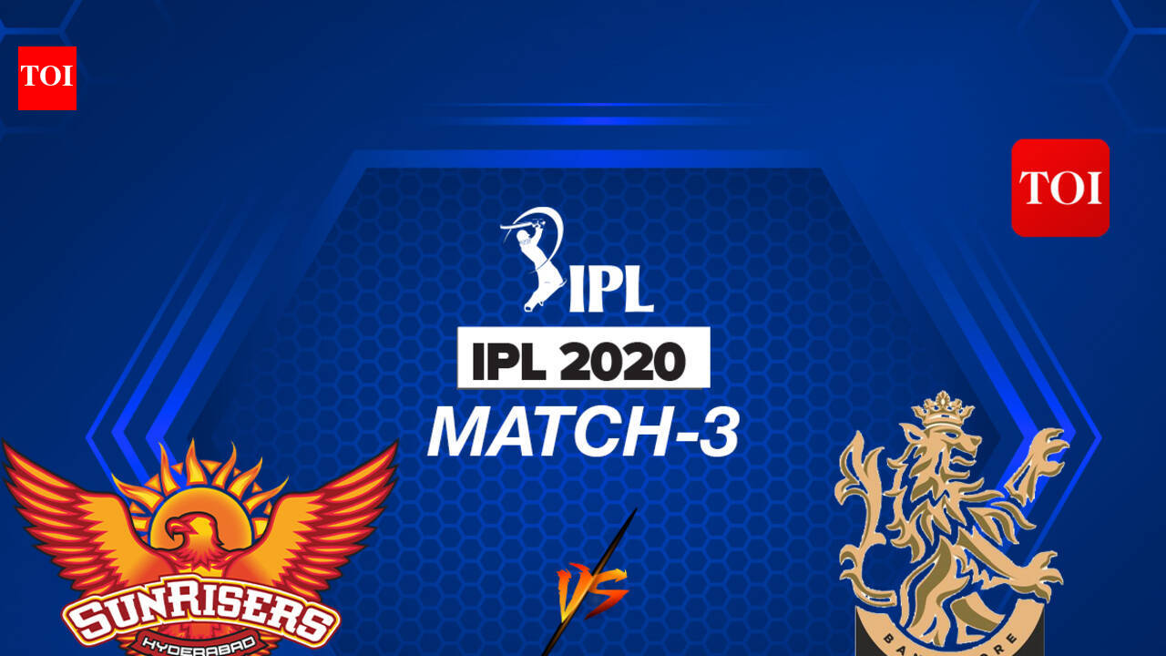IPL 2020 Score, Sunrisers Hyderabad vs Royal Challengers Bangalore: RCB ...