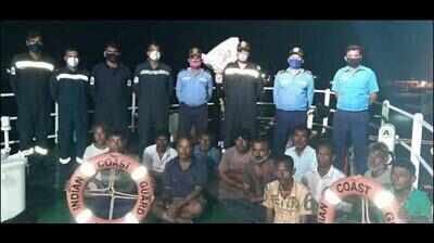 Cargo ship sinks off Okha coast, 12 rescued | Rajkot News - Times of India