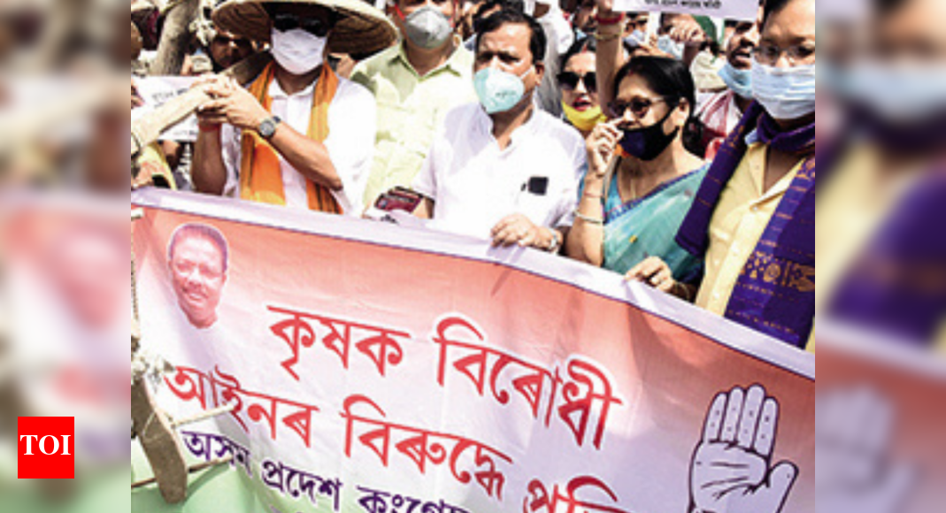 Assam Congress stages anti-farm bill protest | Guwahati News - Times of ...