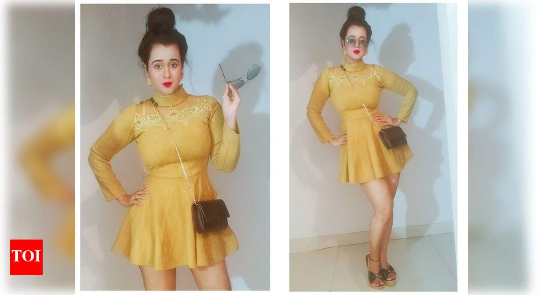 Gunjan Pant looks pretty as she poses in a yellow dress | Bhojpuri ...