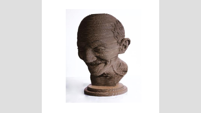 Artist creates Mahatma Gandhi busts from corrugated cardboard | Chennai ...