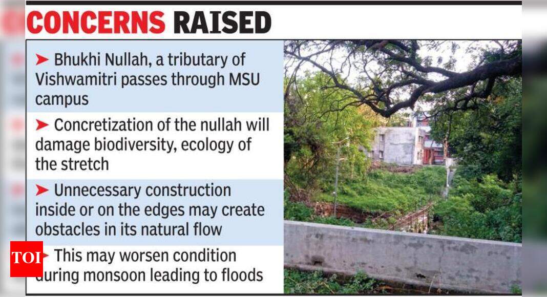 Row over retention wall plan along Bhukhi Nullah | Vadodara News ...