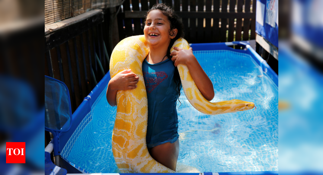 Pictures: Eight-year-old Israeli girl makes a splash with favourite ...