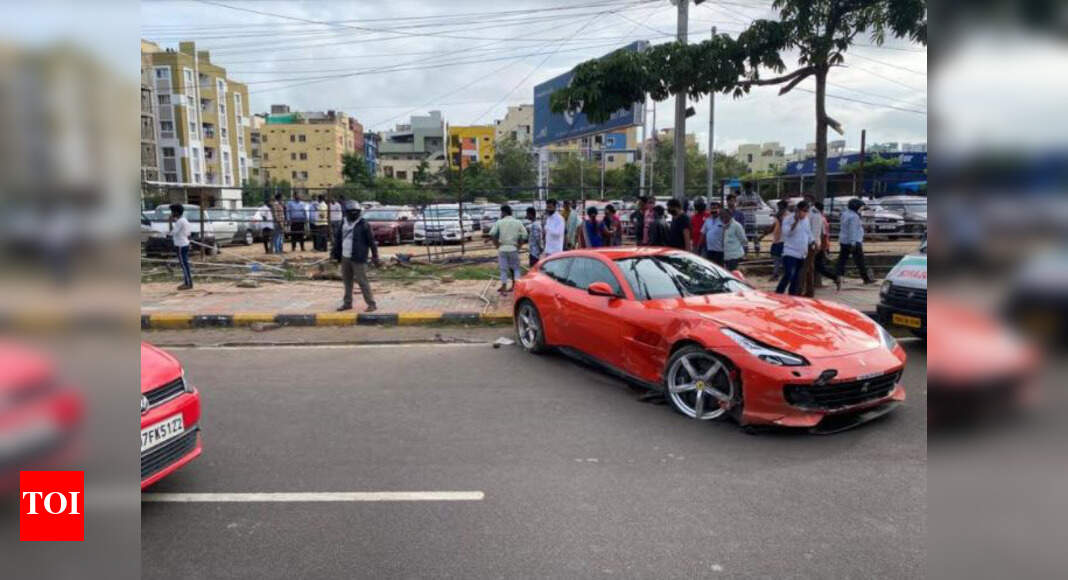 Hyderabad: Speeding Ferrari car kills pedestrian | Hyderabad News ...
