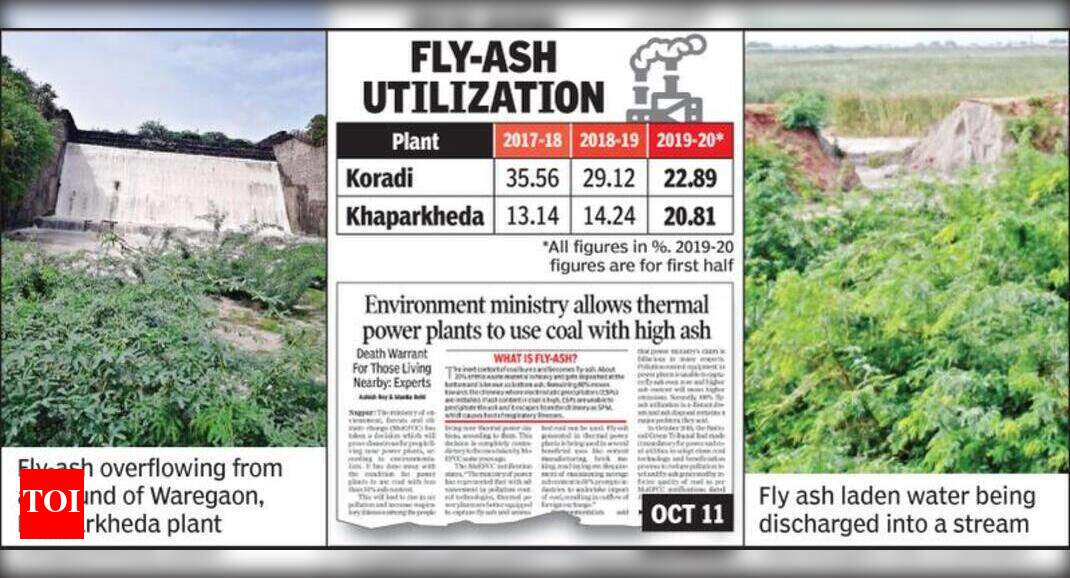 Forget 100%, fly-ash utilization of Koradi & Khaparkheda below 30% ...