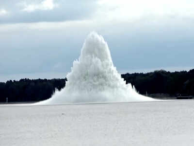 WWII bomb explodes underwater in Poland, no injuries - Times of India