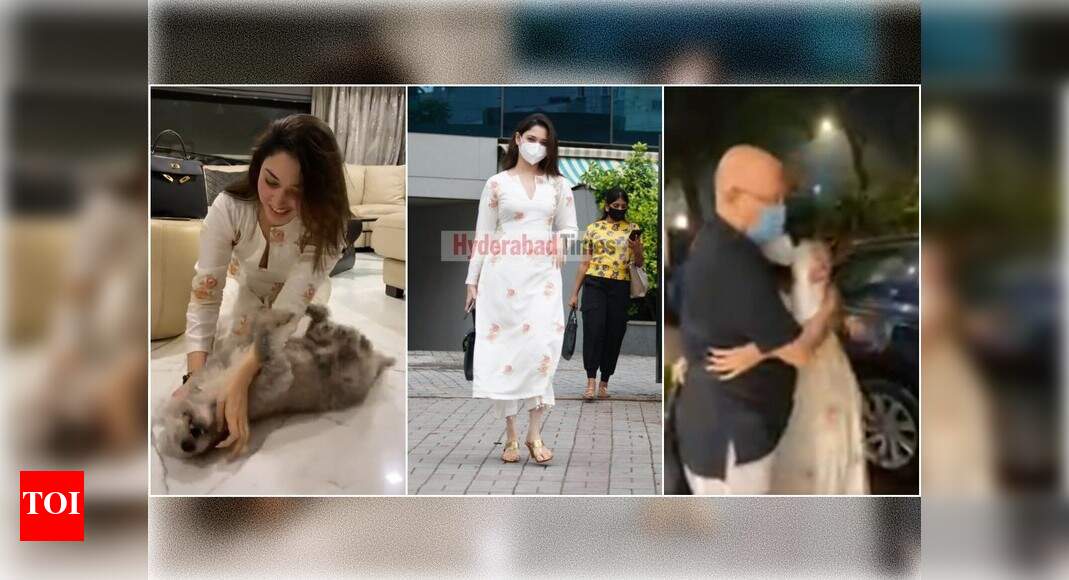 Video: Tamannaah Bhatia's emotional homecoming filled with warm hugs ...