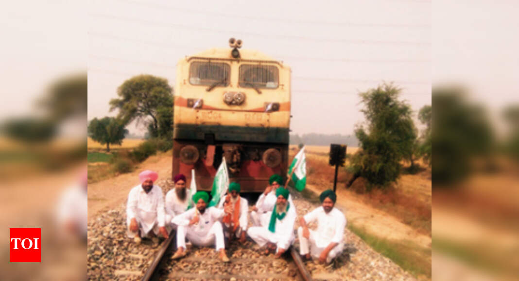 Punjab: Farm groups block tracks to private power plant, silo & stop ...