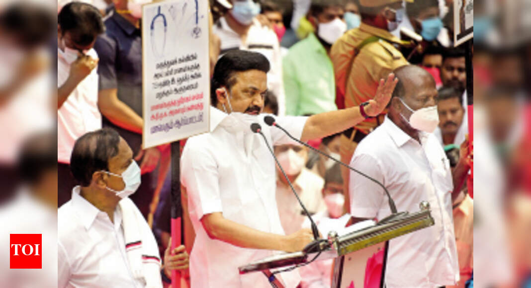 Tamil Nadu: DMK protest sees large crowd; more will follow, says M K ...