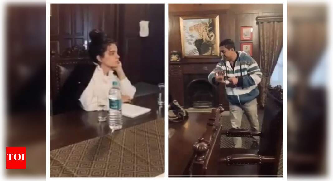 Watch: Kangana Ranaut kick-starts work on ‘Tejas’, attends a workshop with director Sarvesh ...