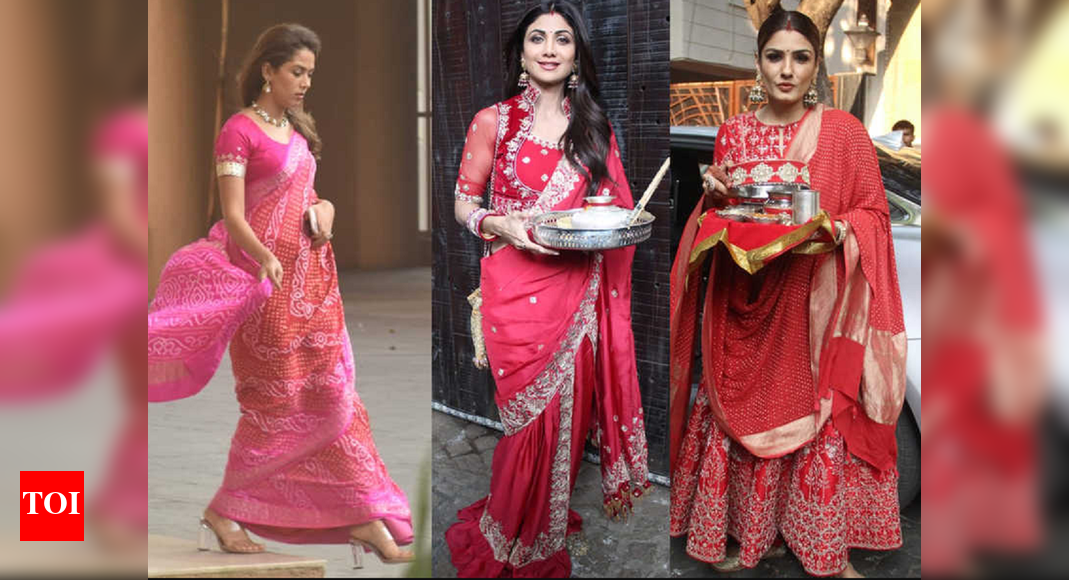 Karwa Chauth Sarees: Beautiful red sarees for your Karwa chauth look ...