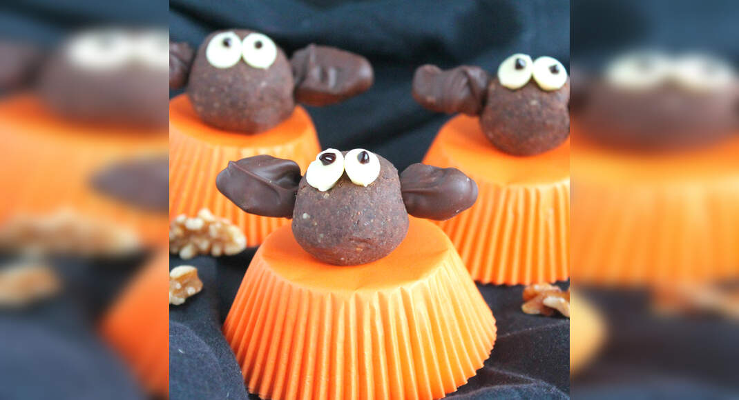 Spooky Energy Bite Bats Recipe: How to Make Spooky Energy Bite Bats ...