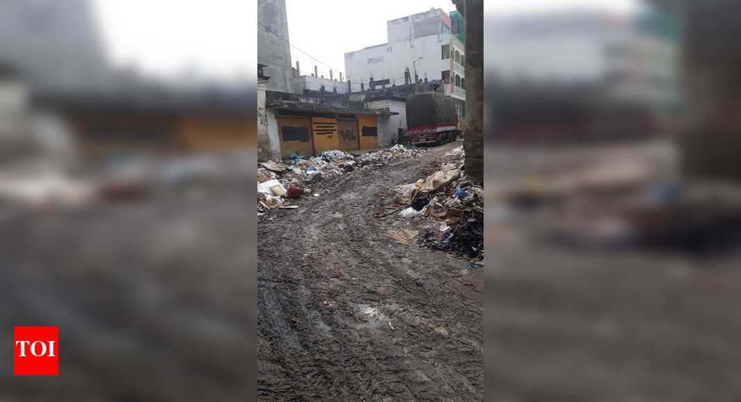 Diwan Devdi Nizam bagh Hyderabad Garbage Road. - Times of India