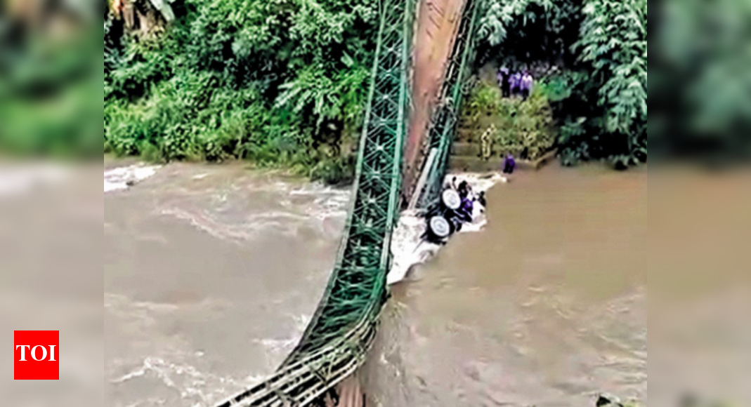 Manipur bridge collapses, 2 missing as truck falls into river | Imphal ...