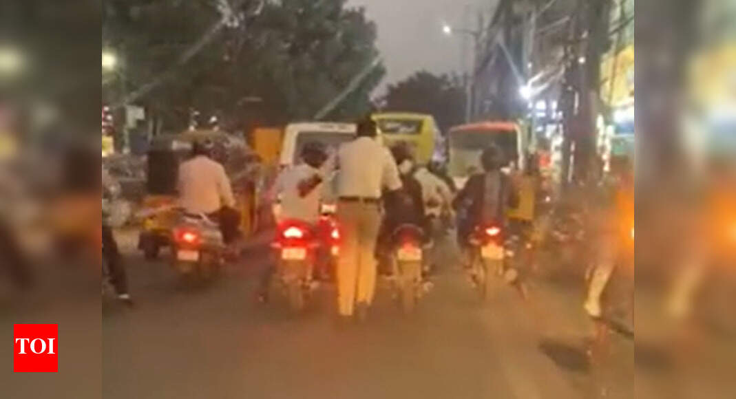 Video of Hyderabad cop running for 2 km to help ambulance goes viral ...