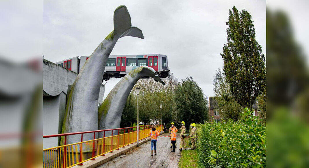 What a catch! This sculpture in the Netherlands saved a train mishap ...