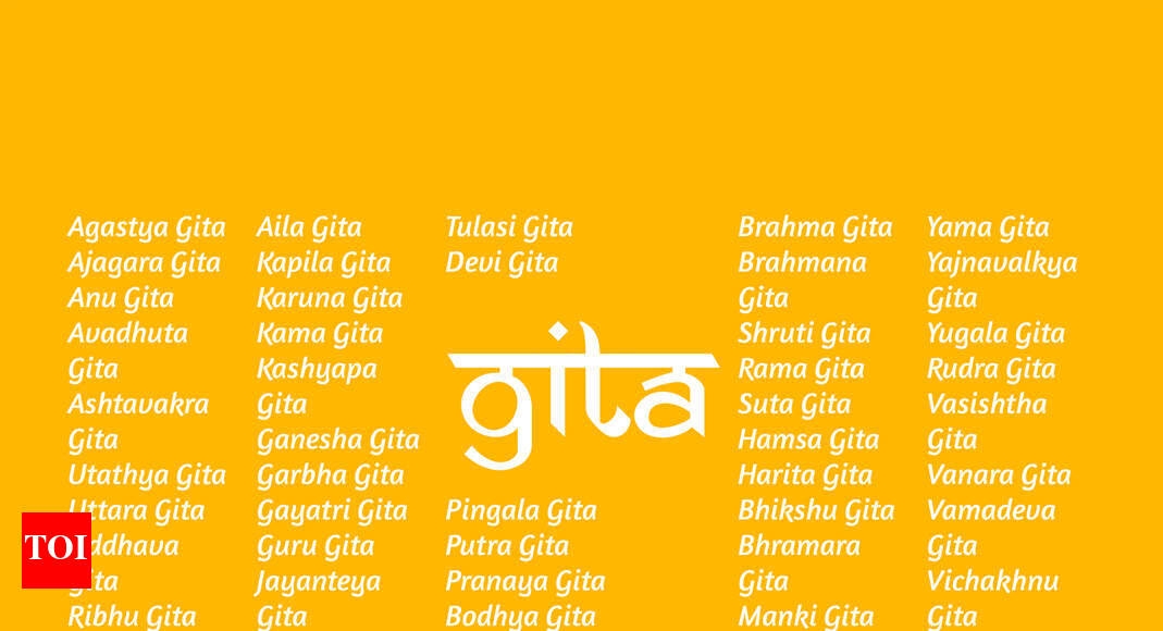 The many Gitas we know nothing about | India News - Times of India