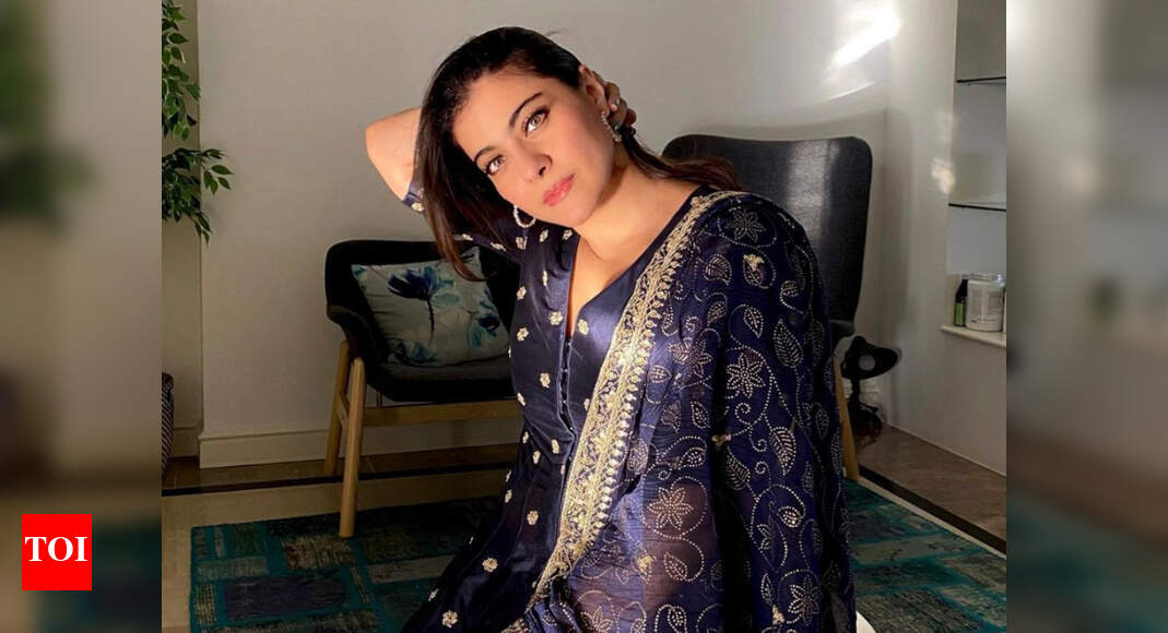 Kajol Looks Pretty In An All Blue Ensemble Wishes Fans A ‘happy New