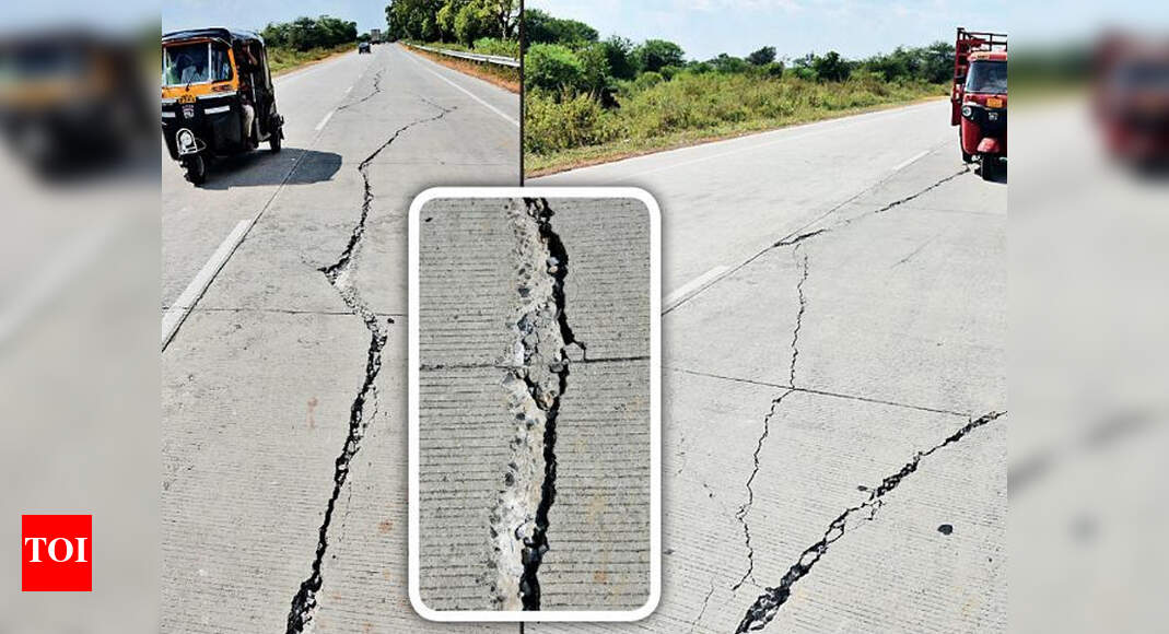 Cracks on Amravati-Morshi road, soon after its opening | Nagpur News ...