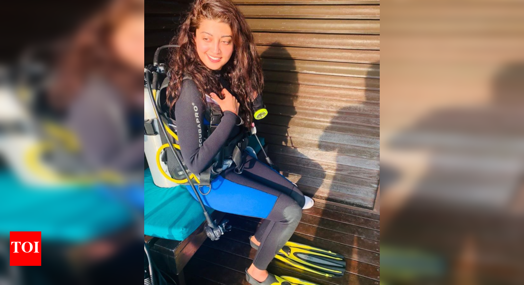 Pranitha Subhash attempts seabobbing at Maldives | Tamil Movie News ...