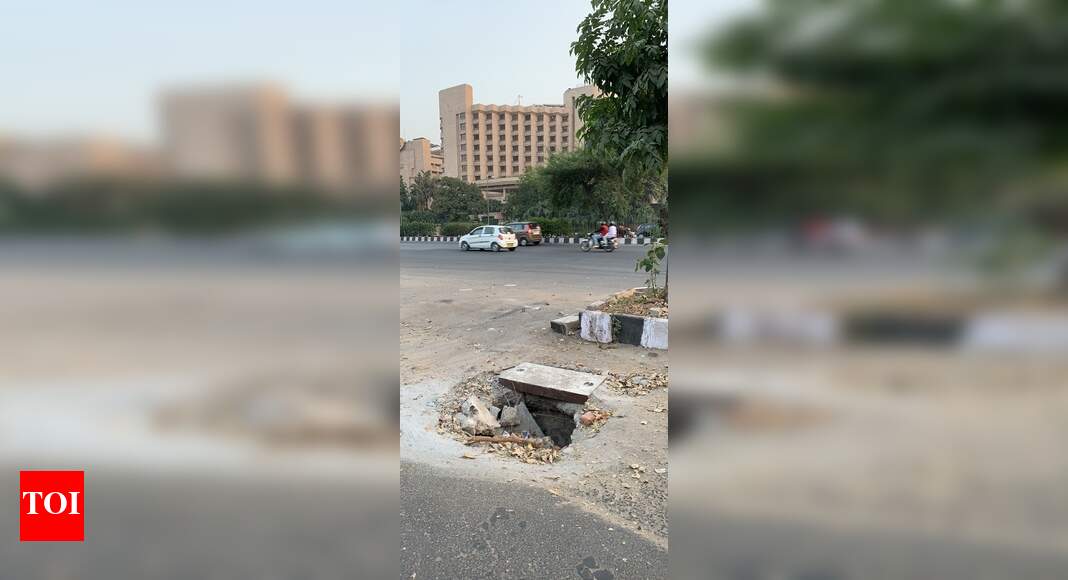 Road broken - Times of India