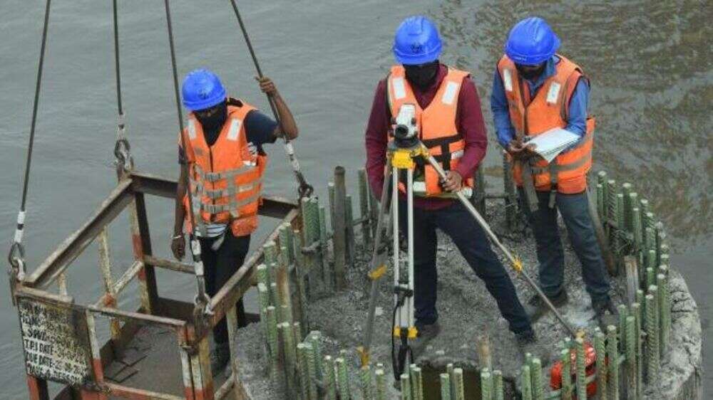 Here's how the longest bridge project above the sea in India is shaping ...