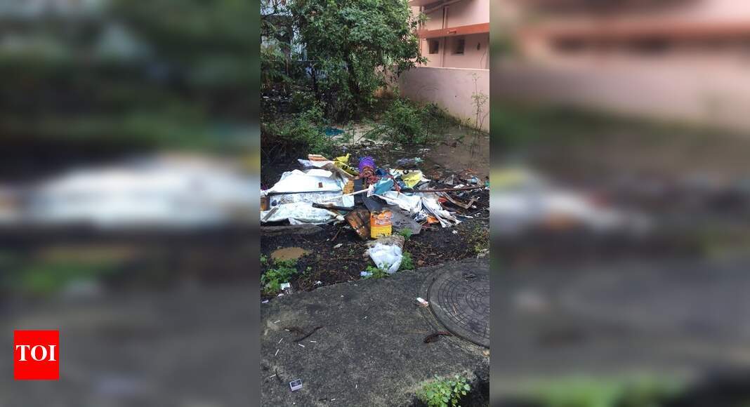 open plot used as garbage area - Times of India