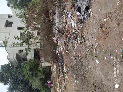 Garbage near a play school - Times of India