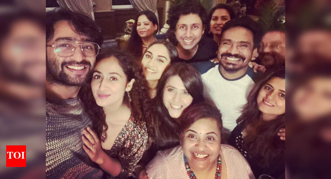 Newlyweds Shaheer Sheikh and Ruchikaa Kapoor party with Ekta Kapoor and ...