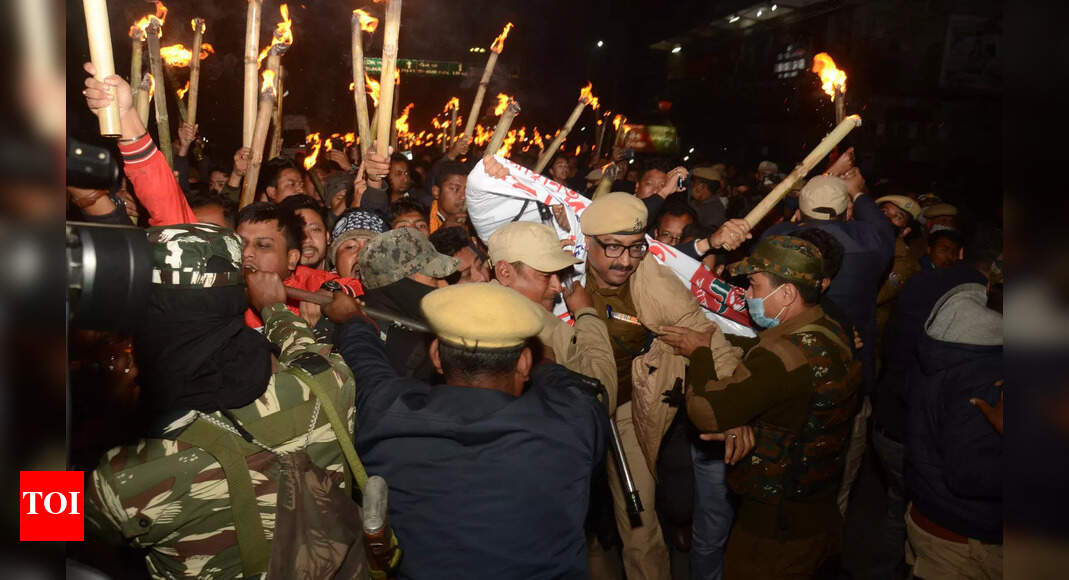Ahead of Modi visit, AASU takes out torchlight processions in Assam to ...