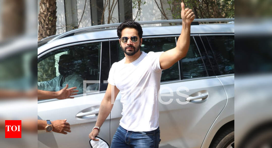 Groom-to-be Varun Dhawan makes a dapper appearance as he arrives at the ...