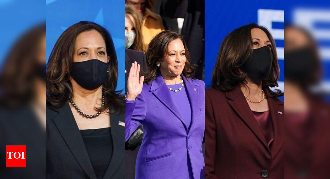 Kamala Harris makes pearl the trendiest jewellery of 2021 - Times of India