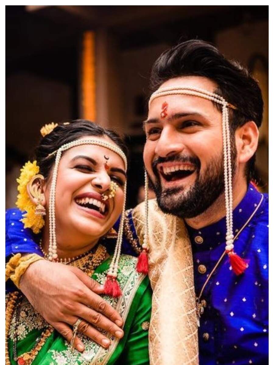 Romantic clicks from Siddharth Chandekar and Mitali Mayekar's wedding ...