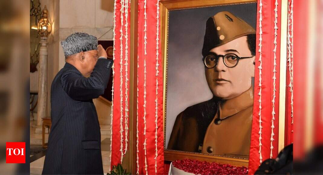 Netaji portrait in Rashtrapati Bhavan based on original picture ...