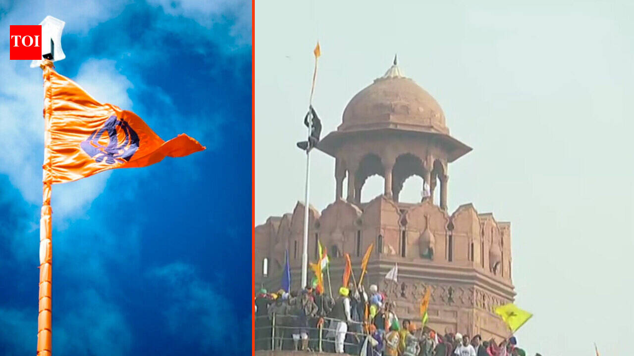 Sikh flag at Red Fort: Know all about the 'Nishan Sahib'
