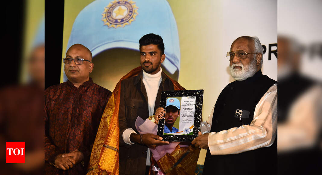 Washington Sundar was honoured at Amir Mahal Palace | Events Movie News ...