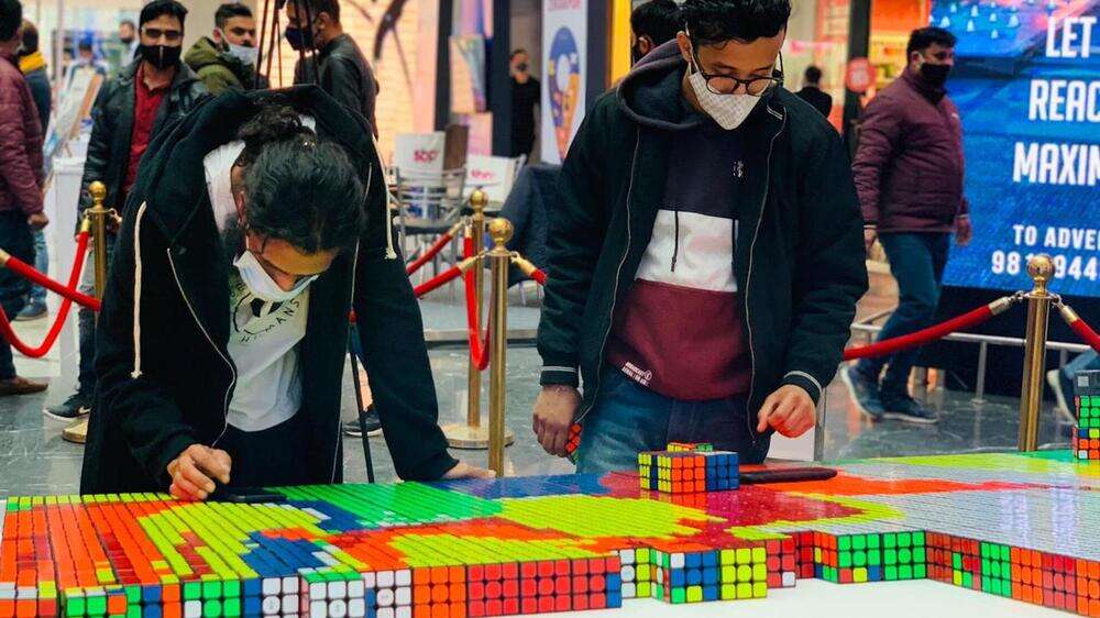 An artist in Chandigarh creates installation with Rubik's Cube on ...