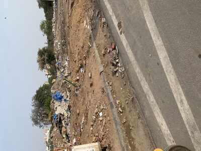 garbage and landfill near a temple - Times of India