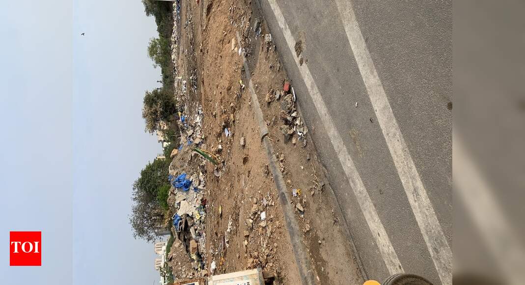 garbage and landfill near a temple - Times of India