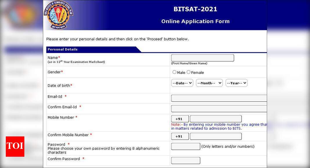 BITSAT 2021 admission: Application process begins, exam from June 24 ...