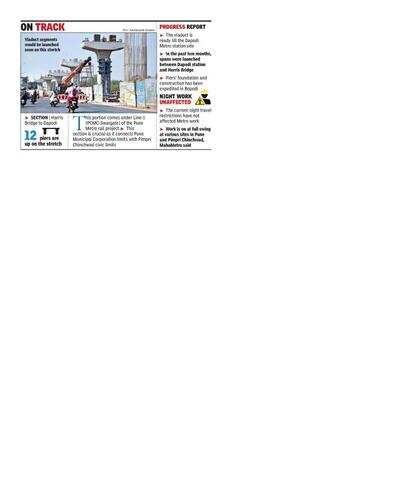 Harris Bridge Metro pillars constructed, viaduct next | Pune News ...