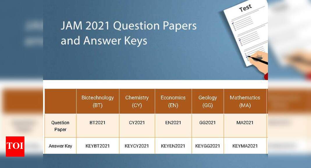 IIT JAM Answer Key 2021 released at jam.iisc.ac.in; download here ...