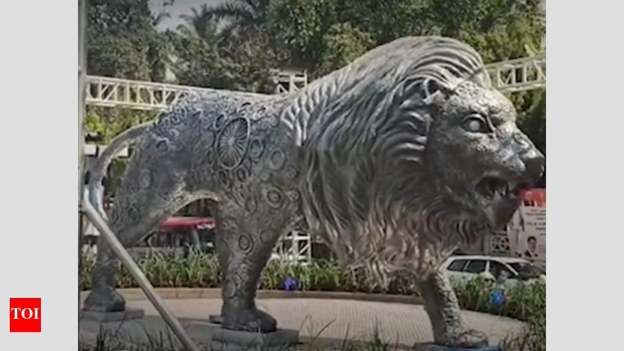 Ancient Lion Statue India