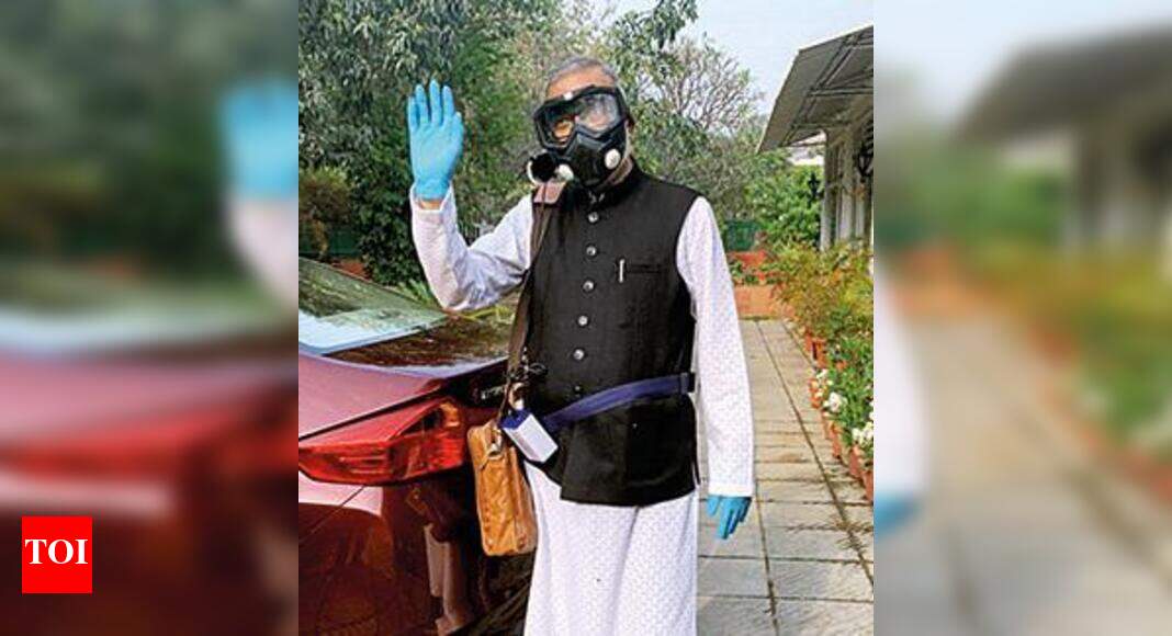 HEPA-powered mask by former T MP makes debut in Parliament | Hyderabad ...