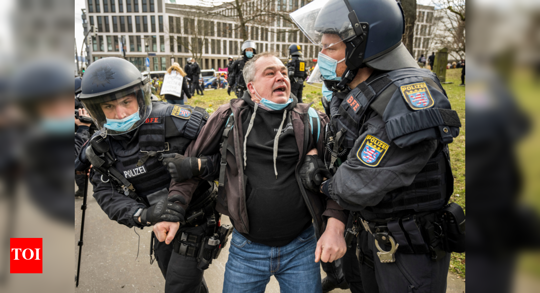 Germany: Police clash with protesters against virus measures - Times of ...