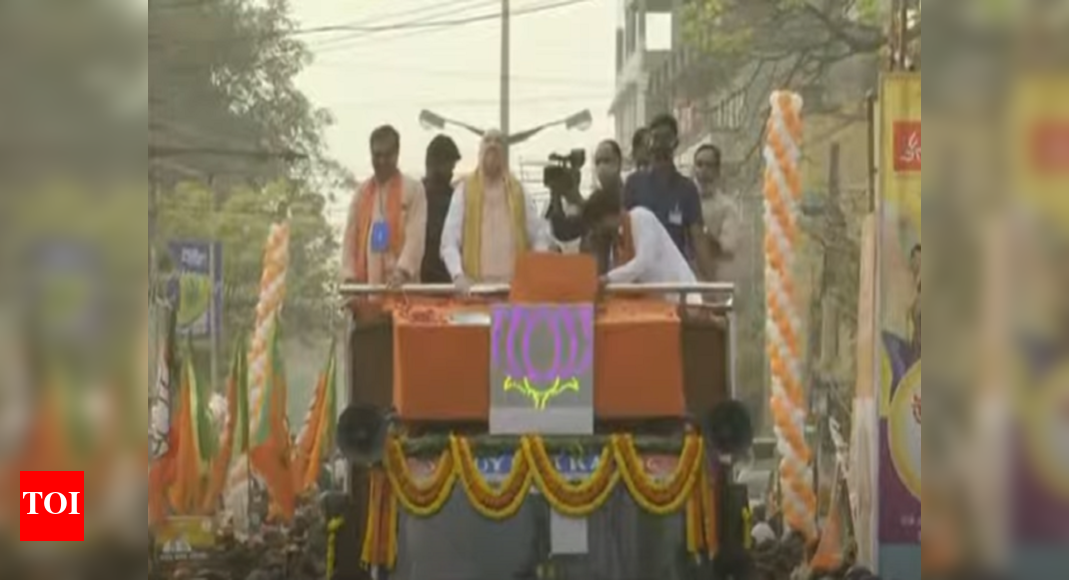 West Bengal elections 2021: Union home minister Amit Shah holds roadshow in Medinipur - The ...