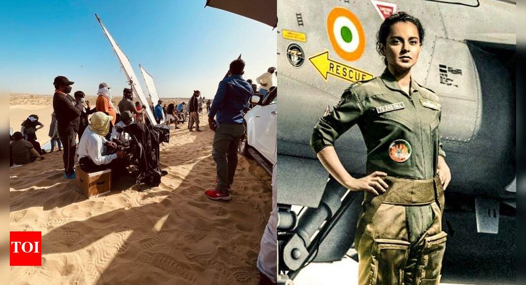 PIC: Kangana Ranaut braves the scorching heat of Jaisalmer to shoot for ...