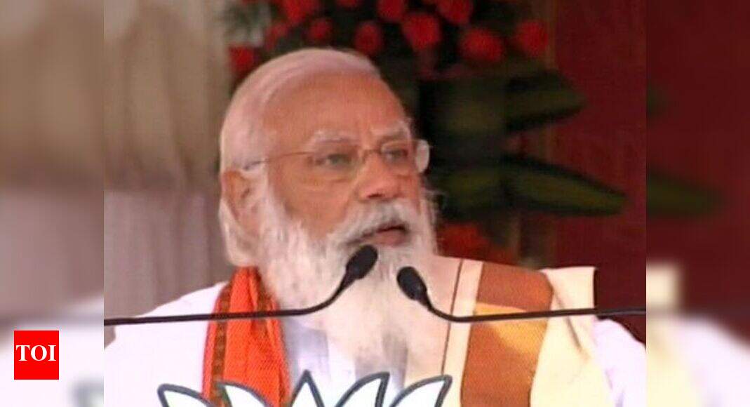 Narendra Modi: PM Modi says he sees a huge wave in favour of NDA in ...