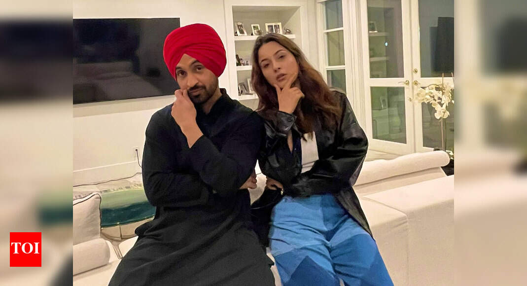 Diljit Dosanjh shares pictures with co-star Shehnaaz Gill as they wrap ...
